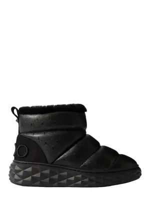 JIMMY CHOO Xan Shearling-lined Leather Boots - Black