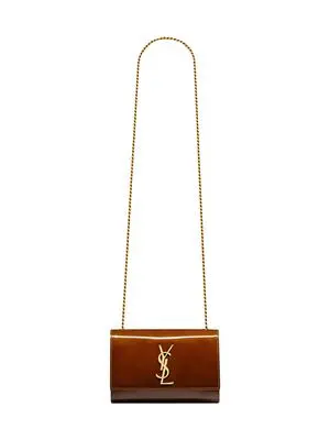 Saint Laurent Small Kate Cross-body Bag Brown