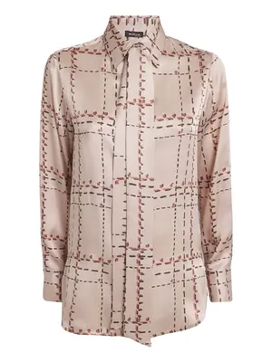 Kiton Kiton Silk Check Shirt And Tie Set Pink