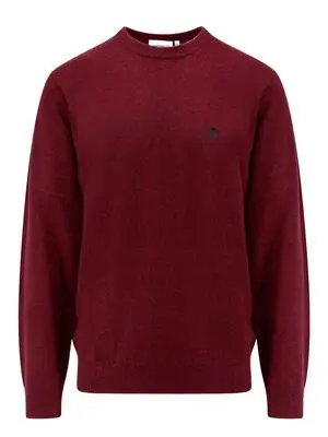 Carhartt Work In Progress Wool Sweater With Embroidered Logo - Red