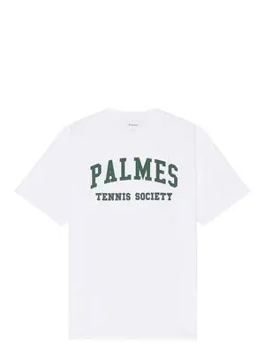 PALMES Ivan T Shirt In White - White-green