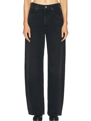 AGOLDE Low Curve Wide Leg Jeans - Black Tar