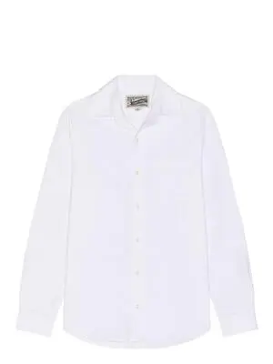 SCHOTT Long Sleeve Oxford Shirt - White