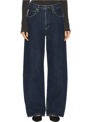 AGOLDE AGOLDE Low Curve Wide Leg Jeans Denim-dark