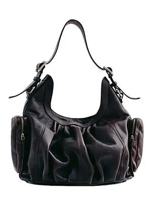 Free People We The Free Hattie Hardware Leather Shoulder Bag - Espresso