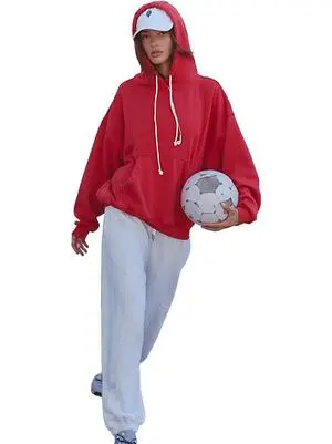 Free People Slouchy Fit Hoodie Winterberry