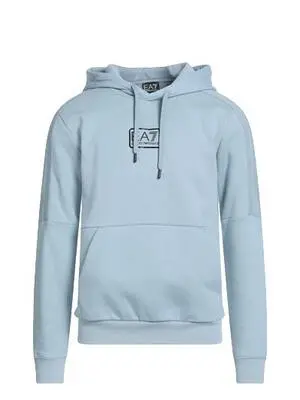EA7 Sweatshirt In Light Cotton And Polyester - Blue
