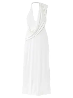 Magda Butrym Asymmetric Draped Gown - White