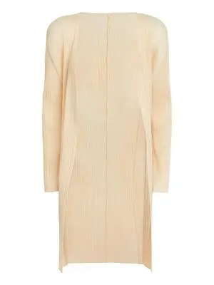Issey Miyake Pleated Long Cardigan - Beige