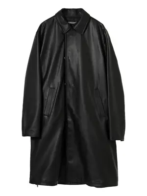 Undercover Leather Coat - Black
