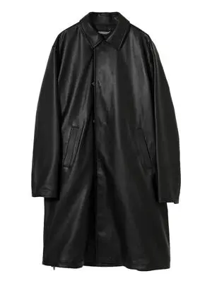 Undercover Leather Coat - Black