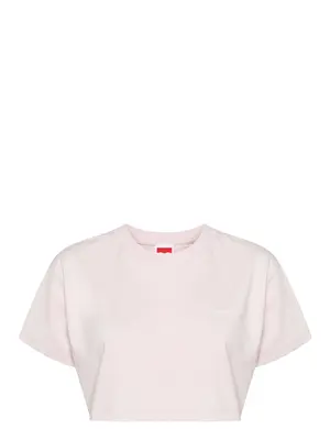 GROUND ZERO Logo-print Cropped T-shirt - Pink