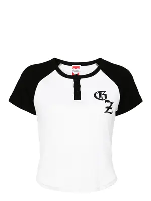 GROUND ZERO Ground Zero Logo-Print Ribbed T-Shirt
