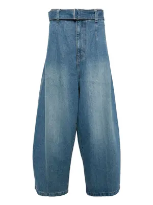 SONGZIO Curved Belted Jeans - Blue
