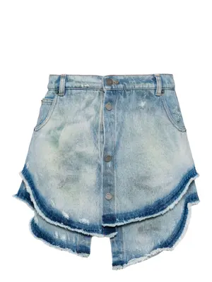EGONLAB EGONlab. Layered Denim Skirt