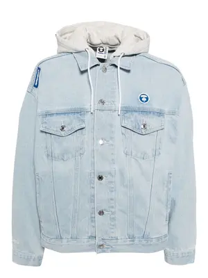 AAPE BY *A BATHING APE® Logo-patch Hooded Jacket - Blue