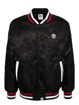 AAPE BY *A BATHING APE® Logo-patch Bomber Jacket - Black