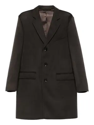 Brioni Textured Wool-blend Coat - Brown