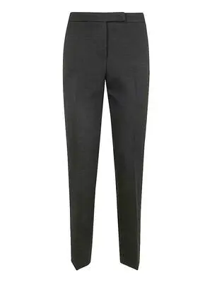 Peserico Pressed-crease Cropped Trousers - Grey