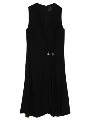 Givenchy 4g-motif Crepe Midi Dress - Black