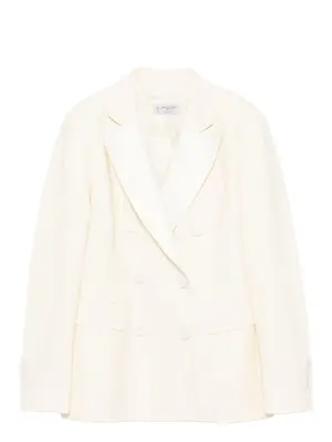 Alberto Biani Textured Blazer - White