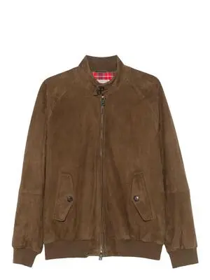 BARACUTA G9 Harrington Suede Jacket Brown