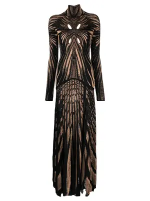 Roberto Cavalli Cut-out Detail Long Dress - Black
