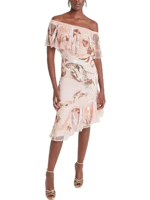 TEMPERLEY LONDON Novella Midi Dress - Pink