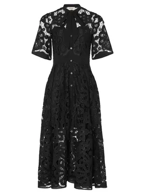 TEMPERLEY LONDON Guinevere Midi Dress - Black