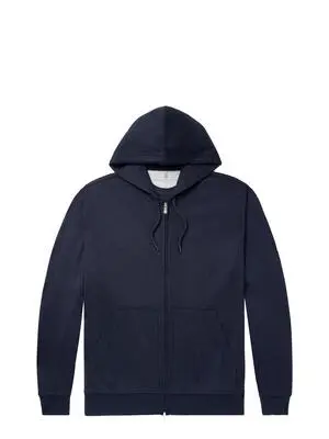 Brunello Cucinelli Cashmere-blend Zip-up Hoodie - Blue
