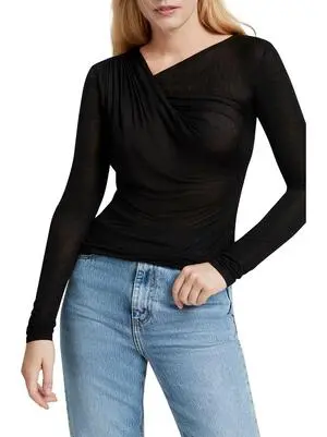 MARCELLA Brooklyn Twist Long Sleeve Top - Black