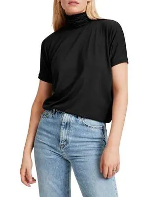MARCELLA Layla Turtleneck Top - Black