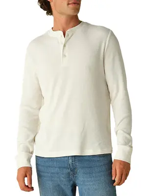 FAIR HARBOR Hudson Organic Cotton Blend Henley - Shell