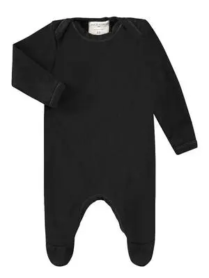 PAIGELAUREN Supima® Cotton Blend Footie - Black