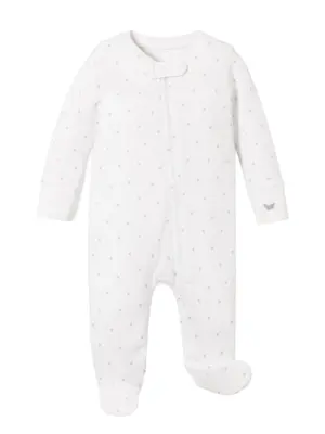 PETITE PLUME Pima Cotton Footie - White