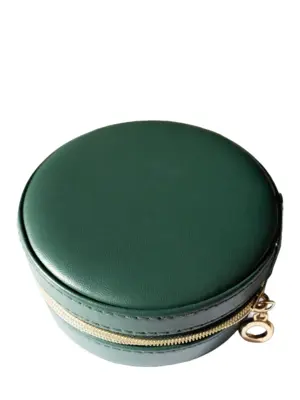 SEREE Seree Round Jewelry Travel Case Green