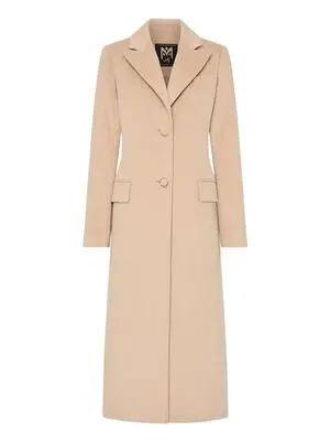 MILLY Tailored Wool Coat - Camel