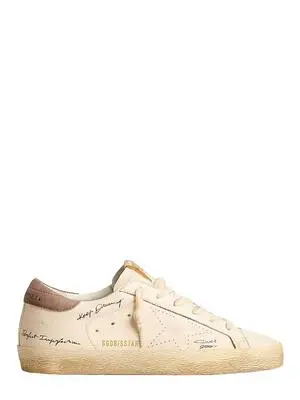 GOLDEN GOOSE Super Star Almond Toe Doodle Sneakers - White/cinder