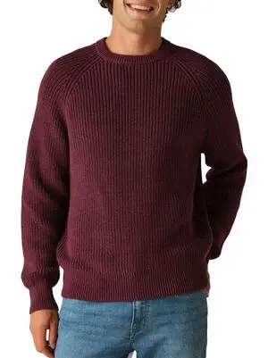 FAIR HARBOR Fair Harbor Neptune Organic Cotton-Blend Sweater Wine