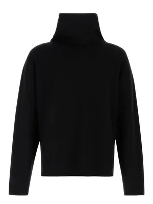 Saint Laurent Wool Funnel Neck Sweater - Black