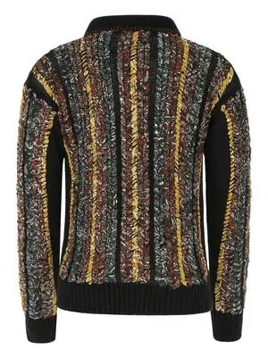 Amiri Braided Bandana Cardigan - Black