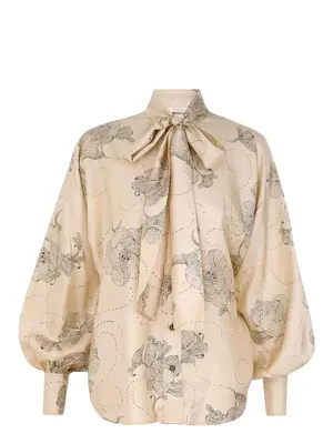 ZIMMERMANN Zimmermann Eden Printed Silk Blouse