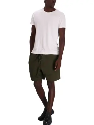 Y3 Logo-print Jersey Shorts - Green