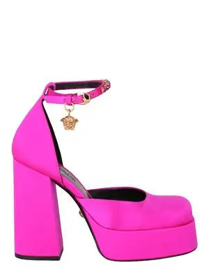 Versace Medusa Aevitas Satin Pumps - Bright Pink