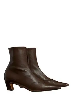 Khaite Nevada Stretch Low Boots - Dark Brown