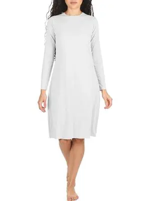MEMOI Bonded Long Sleeve Slip - White