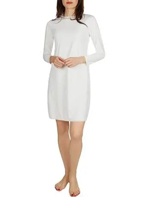 MEMOI Bonded Long Sleeve Slip White