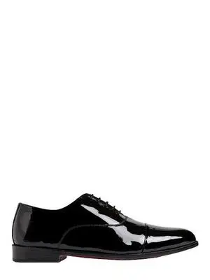 CARLOS SANTANA Patent Cap-toe Oxford - Black Patent