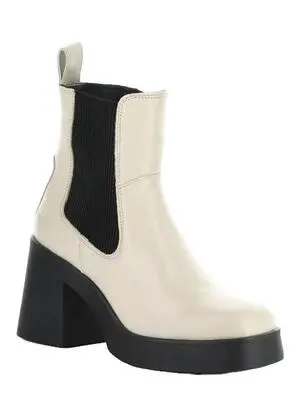 BOS. & CO. Bos. & Co. Veil Waterproof Platform Bootie Cream/black