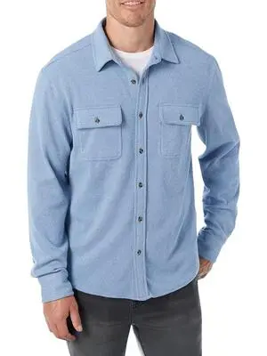 FAIR HARBOR Dunewood Stretch Flannel Button-up Shirt - Maritime Twill